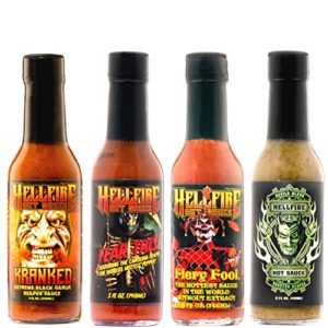 Hellfire Hot Sauce Hot Ones Gift Pack - Gourmet Hot Sauce Variety Pack ...